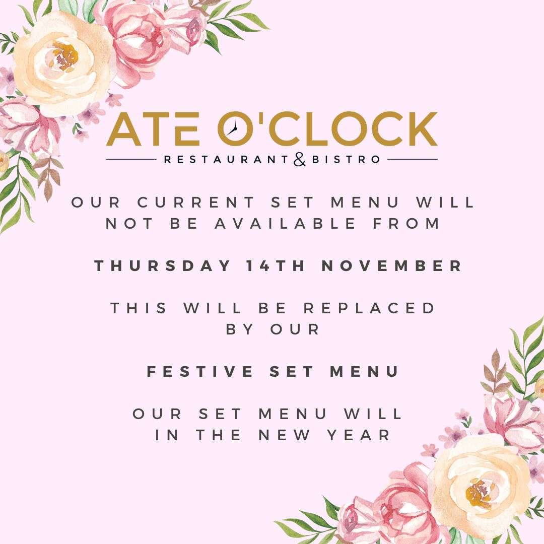 Menus - Ate O Clock